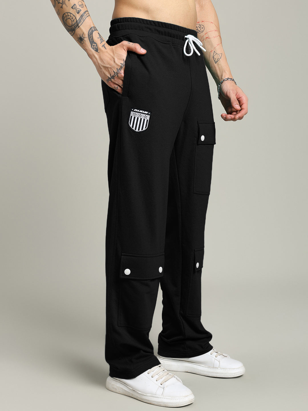 AWESOME FLAP POCKET BAGGY JOGGER (BLACK)