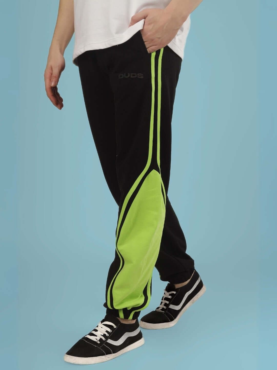 VECTOR BAGGY JOGGERS BLACK-NEON | Buy Online at Wearduds India